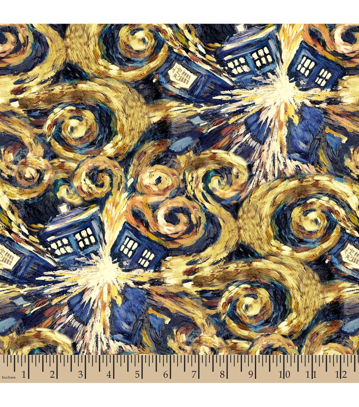 Doctor Who Exploding Tardis Cotton Fabric - DnD Fabrics